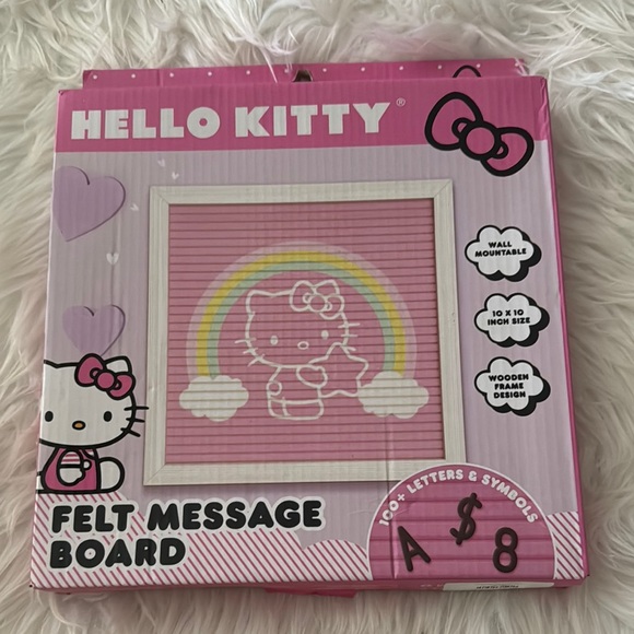 Hello Kitty | Wall Decor | Hello Kitty Pink And White Felt Board | Poshmark